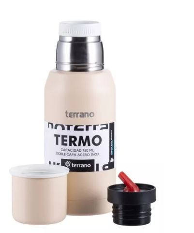 TERMO TERRANO 750 ML CREMA AC402020505--- Hogar Bazar Termos