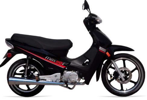 YUMBO MAX F 110 cc NEGRO + CASCO DE REGALO Motos Pollerita